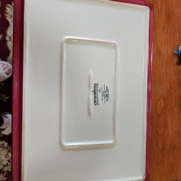 Temptations | Kitchen | Temptation Platter Tray Flower Lace Pattern ...